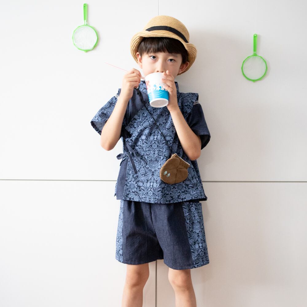 ウィリアム・モリス＆岡山産デニムの『簡単こども甚平』 | Pay ID