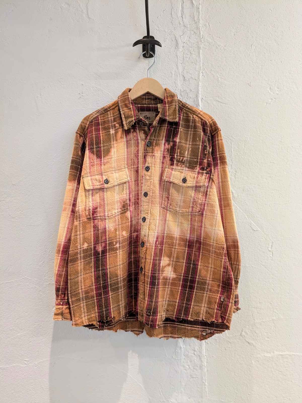Fade Damage Boro Design Check Heavy Flannel Shirt⑥ | tokiclothing