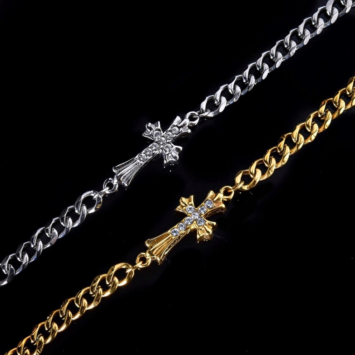 316L Hawaiian cross × cuba chain bracelet | Lucliss Jewelry