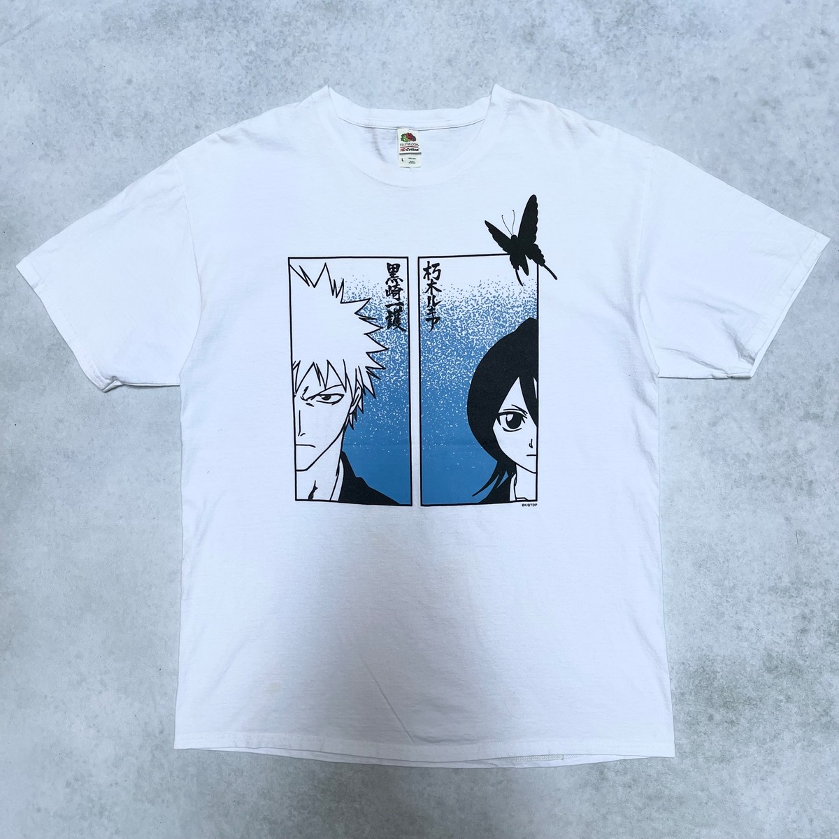 BLEACH 黒崎一護 朽木ルキア アニメTシャツ Lサイズ | 古着屋DIGDIG