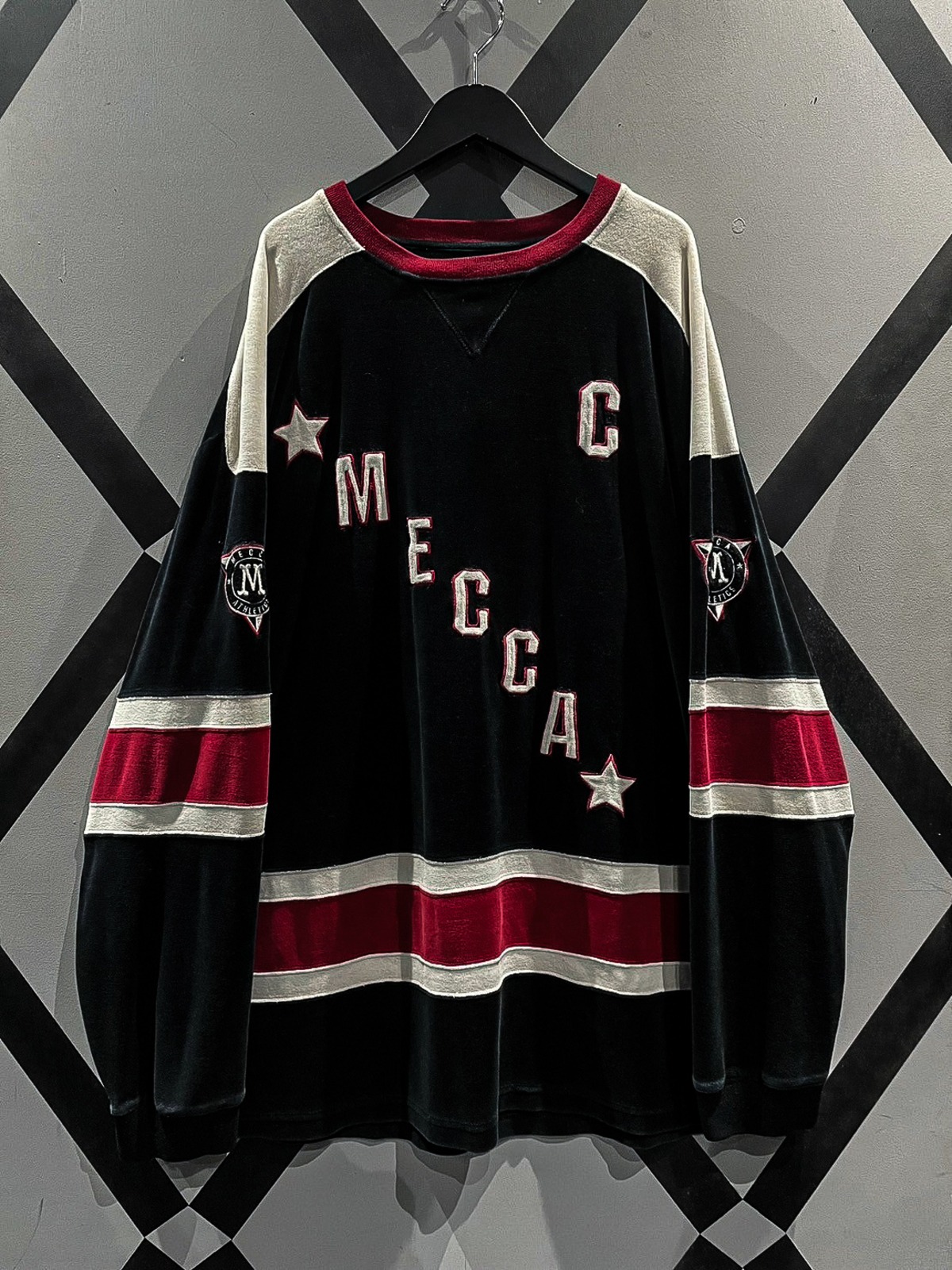 【X VINTAGE】"MECCA" Wappen Logo Design Loose Velour Pullover | Caka(カカ ...