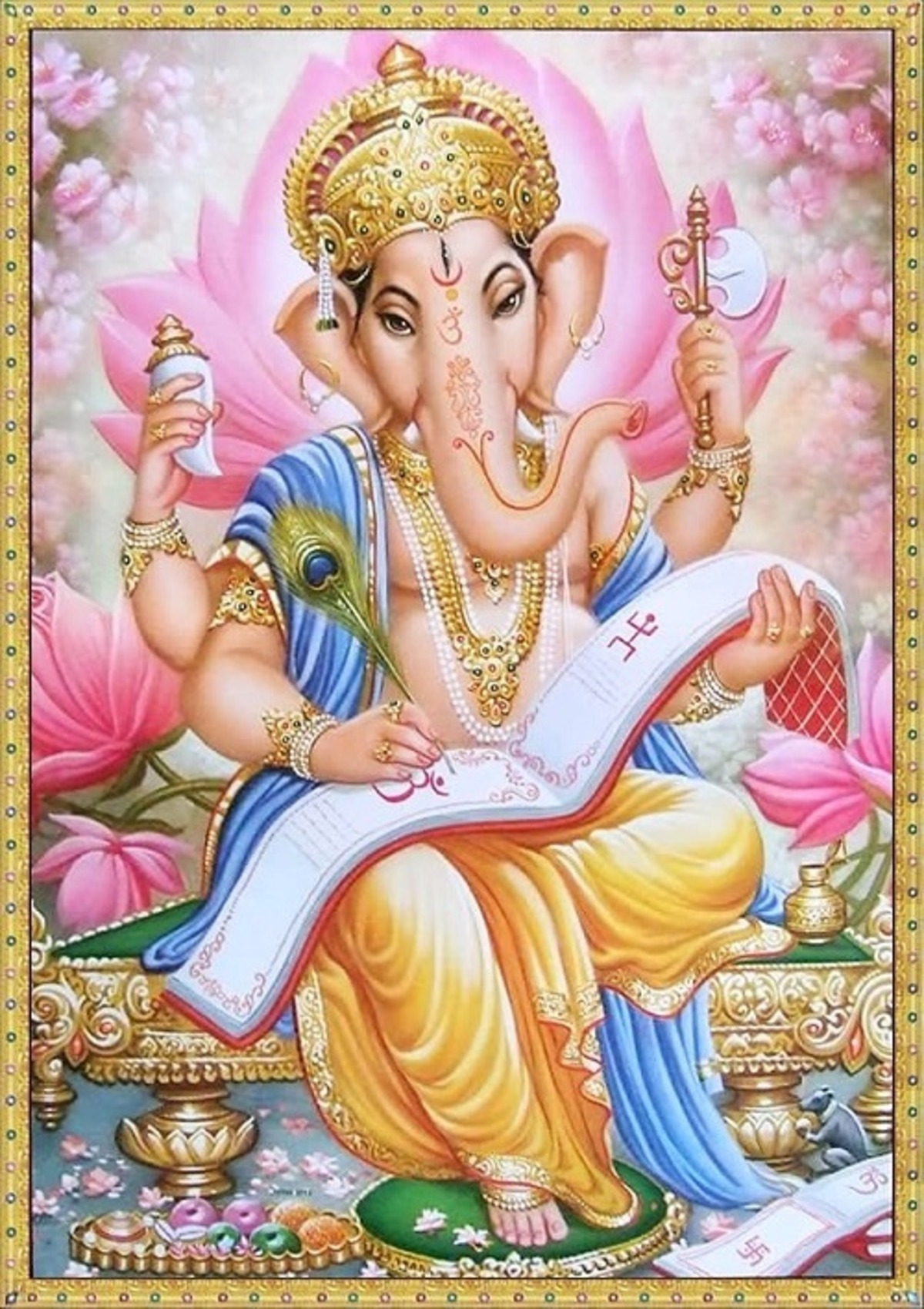 インドの神様 ガネーシャ神 ポスター B7/L版×1枚[029] India God【Ganesa】Poster B7/L版 【富】【商業 ...