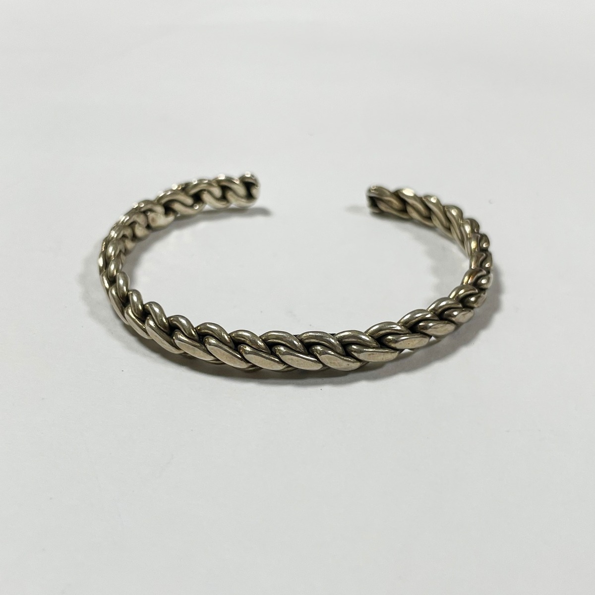 Vintage 925 Silver Braided Cuff Bracelet Made In Mexico | CORNER