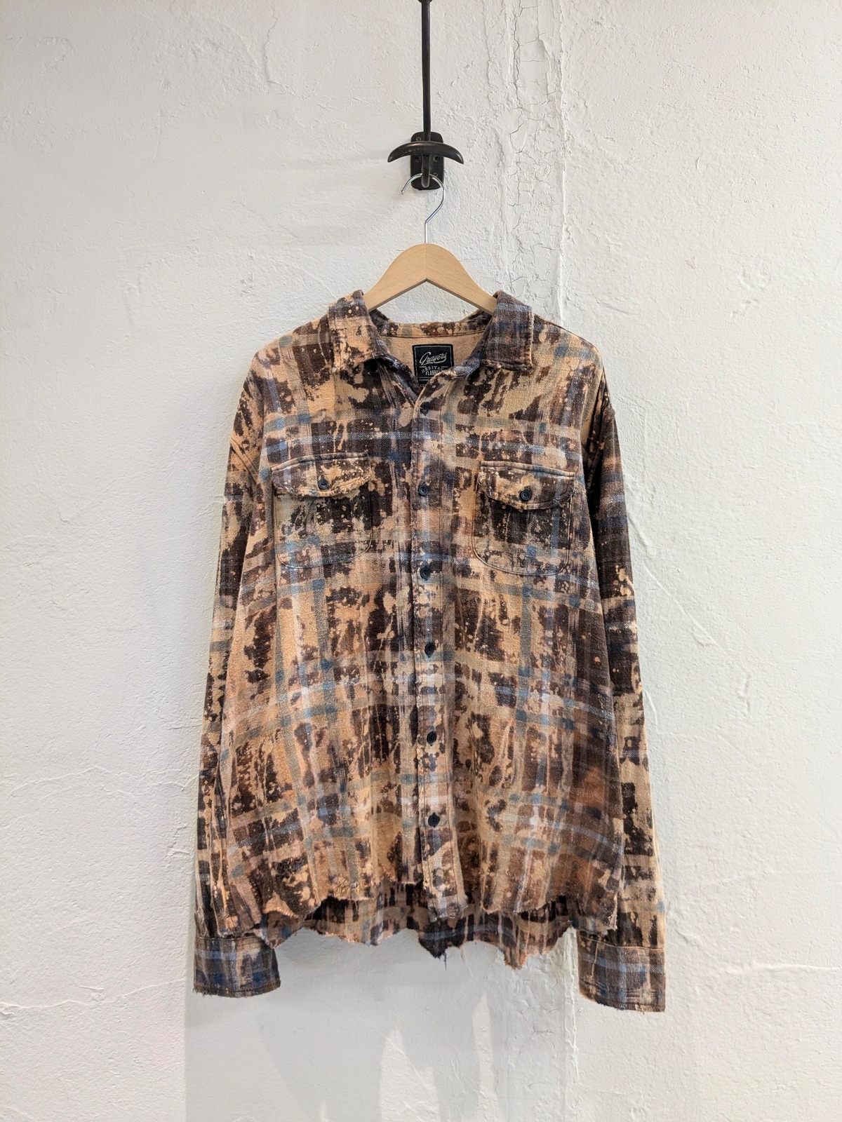 Fade Damage Boro Design Check Heavy Flannel Shirt② | tokiclothing