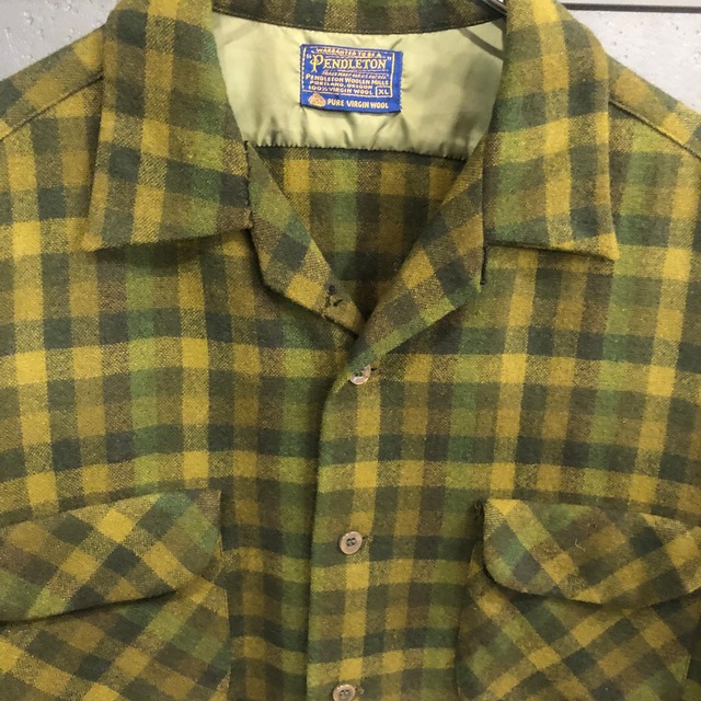 60s Pendleton Wool Open Collar Shirt | VOSTOK