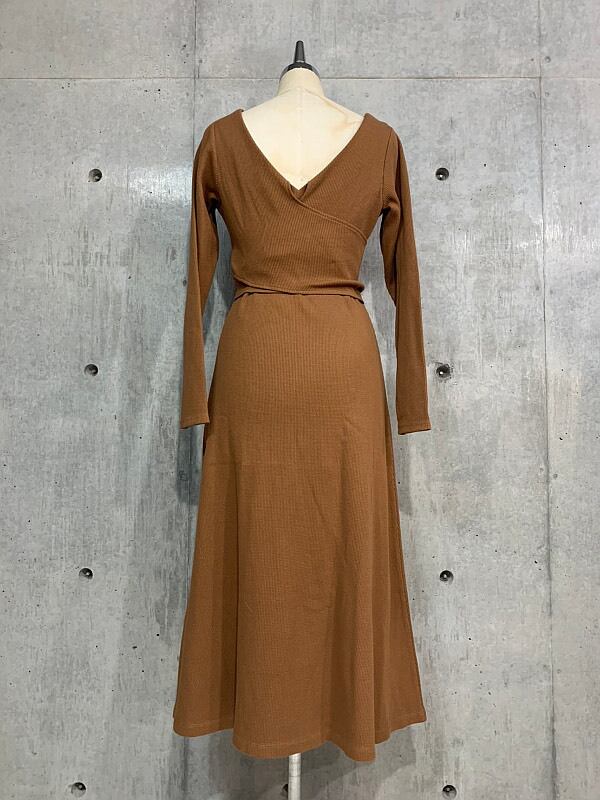 CAVEZA ROSSO カベサロッソ / ワッフルリボンマキシワンピース