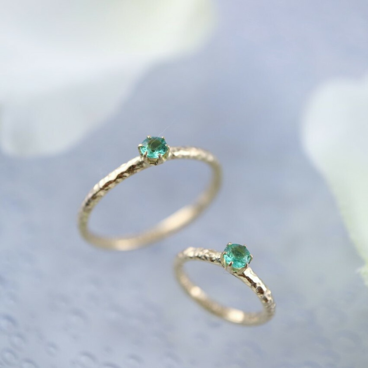 mein Liebchen-】ベビー&ママお揃いリング 刻印可能 誕生石K18YG | Larmes de Poisson