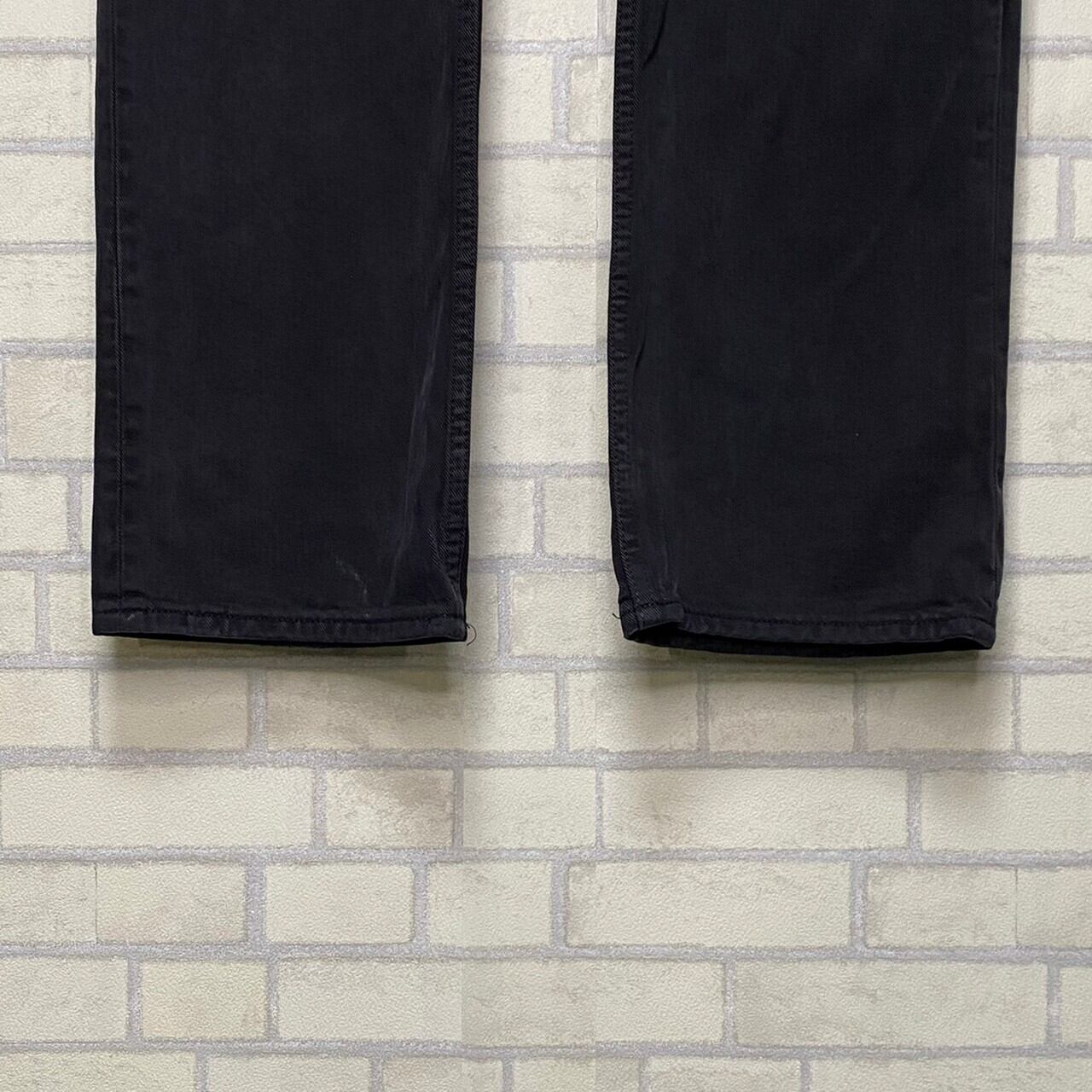 【W36×L30#裾上げ済み】GAP ブラックデニムパンツ コットン100% 革パッチ | 古着屋OLDGREEN