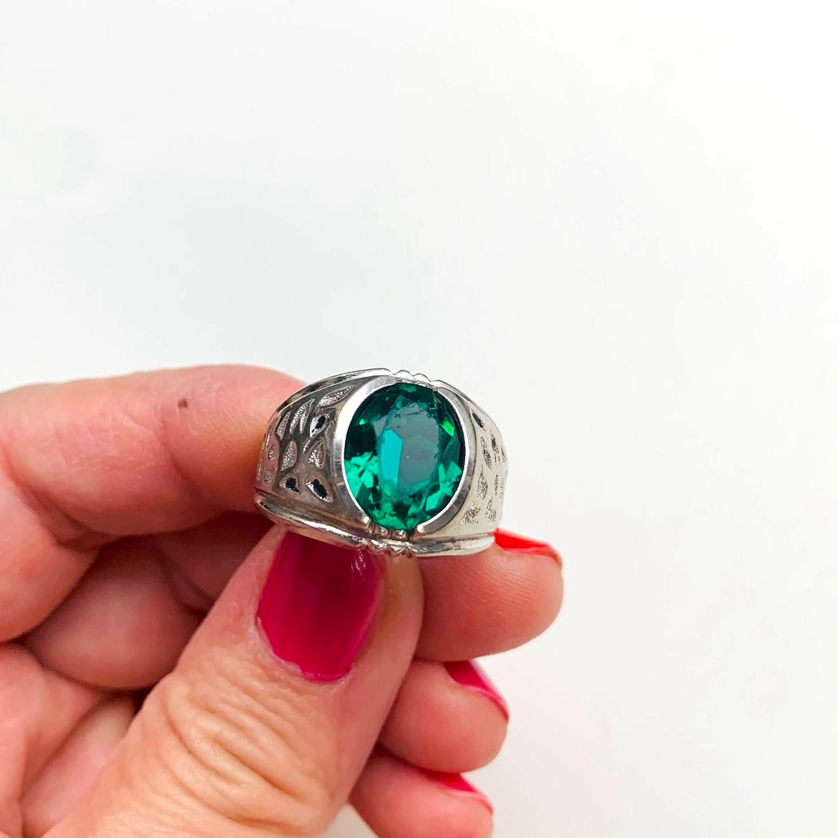 vintage 50s Clark & Coombs green glass リング（18号） | Milo Antiques & Vintage