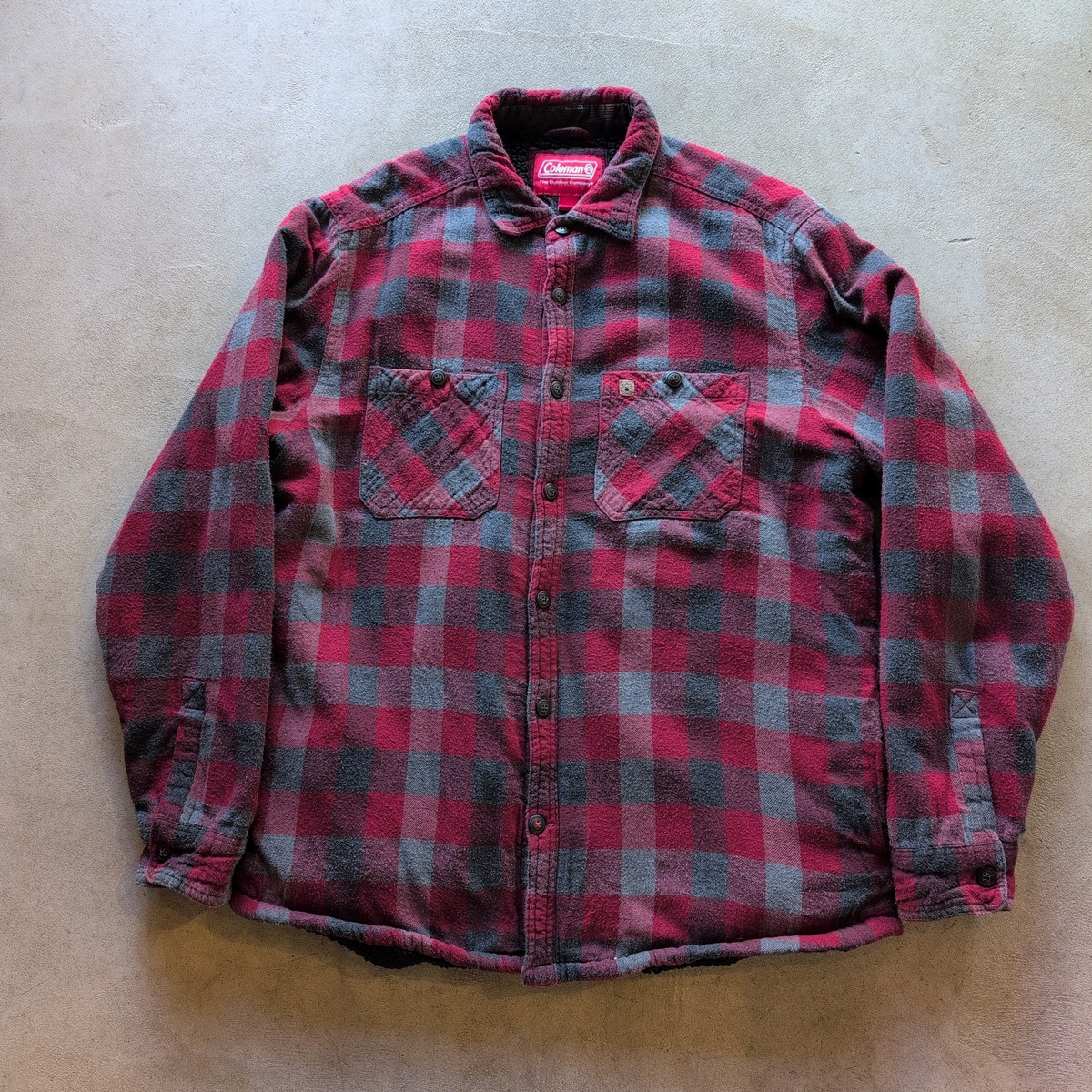 "Coleman Red Color Flannel Shirt Jacket" | NER ネル 下北沢 古着屋 vintage junk ...