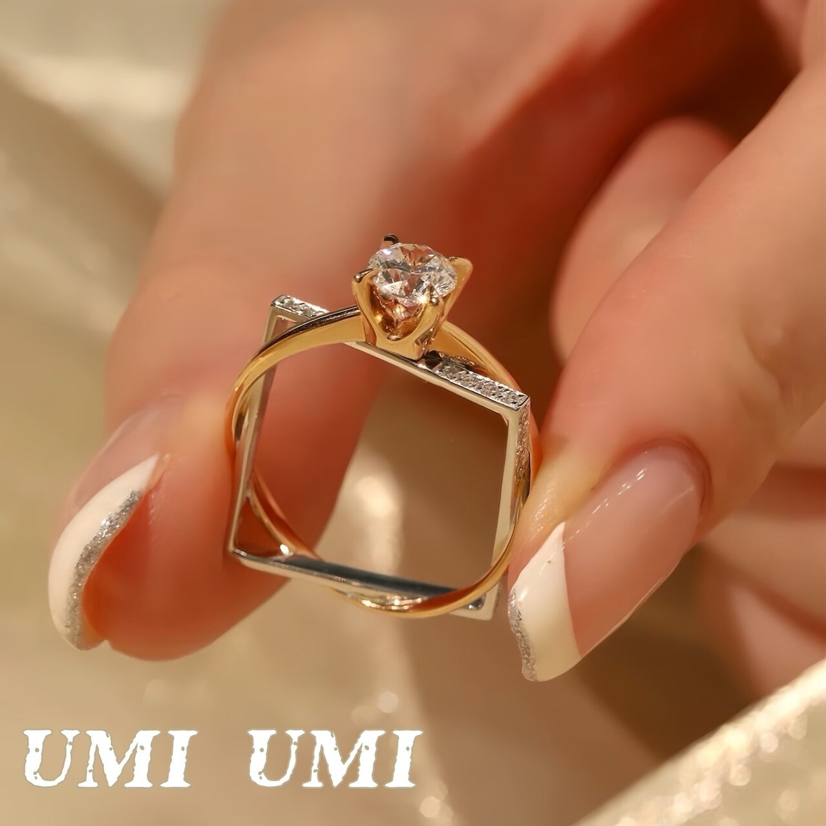 44.S925シルバー×ジルコニア／スクエア＆ラウンドデザインリング | ladyshop