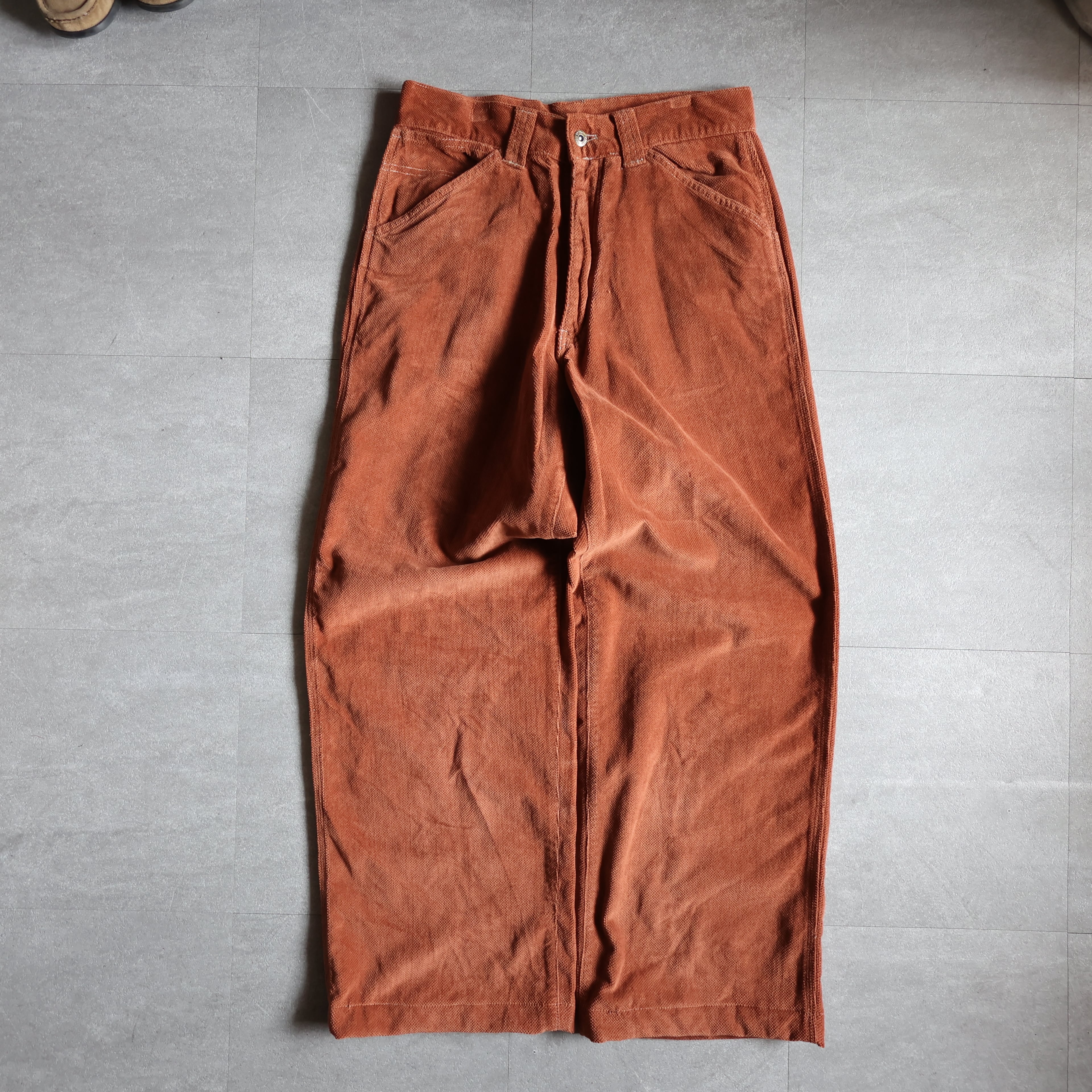 【USED】1990s Grid corduroy wide pants | mother. used ＆ vintage