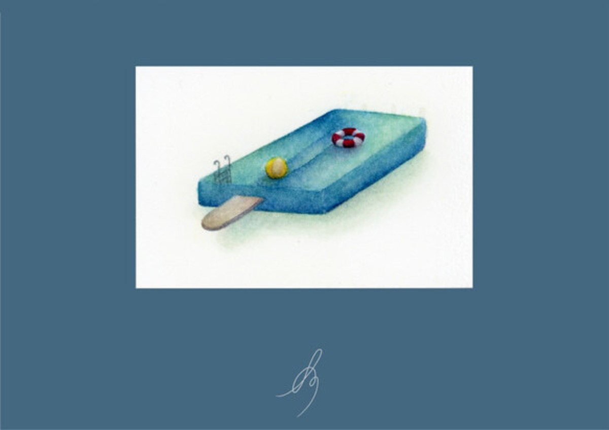 drawing「Augustar-プールサイド」 | hitolier.