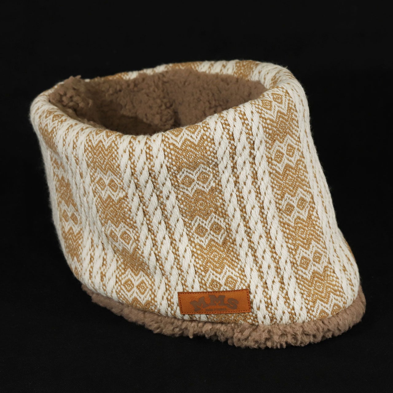 ROBIN NECK WARMER ウールジャカードBR&ブラウンファー | M&Ms(メイキングアンドモンスターズ)