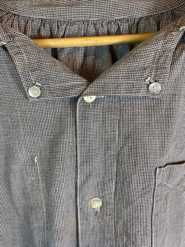 1930's Frech butcher smock Metis Fabric | Sanroku Base Studio