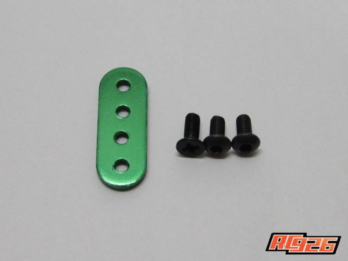 【RC926】汎用ストレートステー/ショート グリーン M3×8mm(1個)/M3×6mm(2個)ネジ付 KN-SS02GR | RC926 WEB SHOP