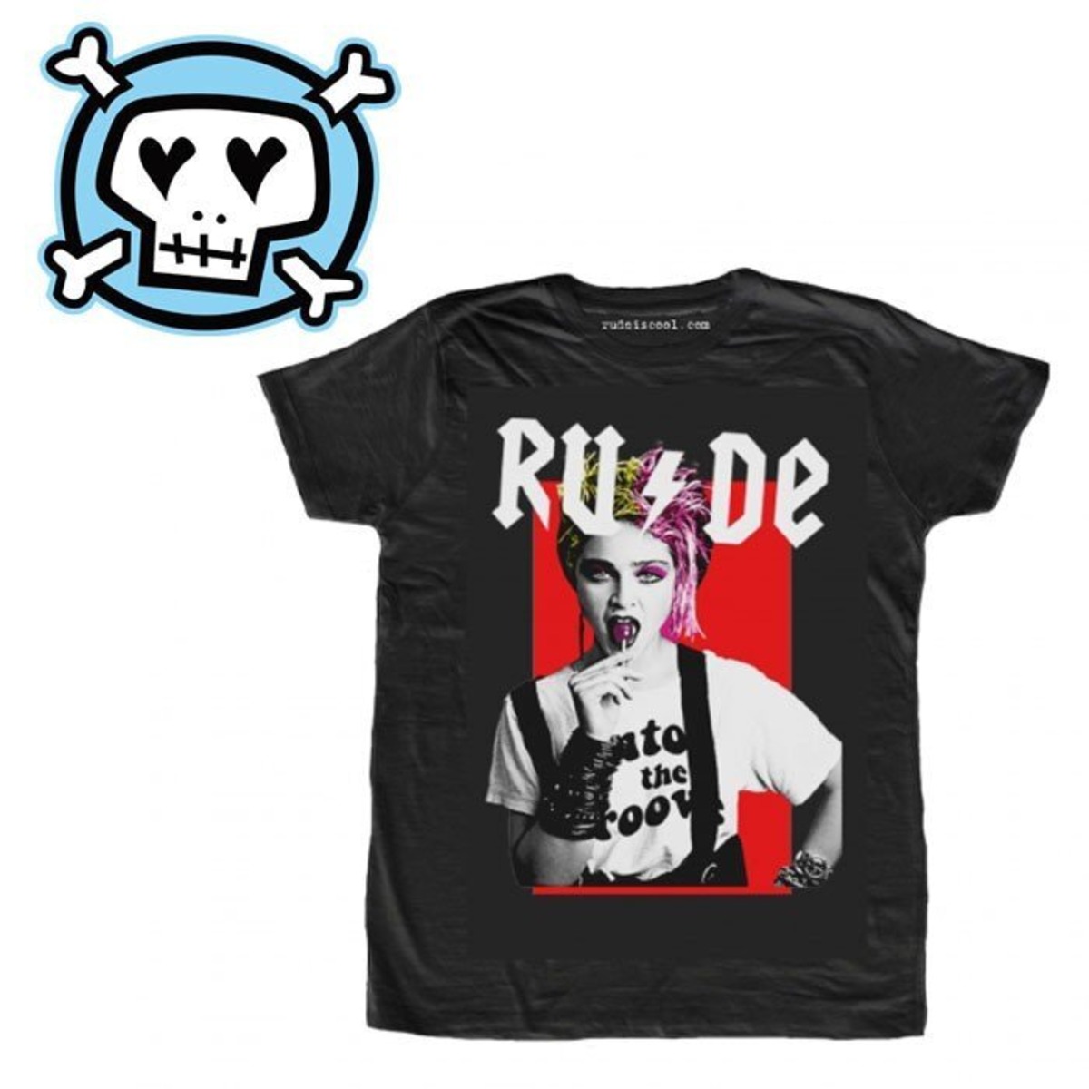 RUDE ルード LOLLYPOP (Man) BLACK パロディ Tシャツ イタリアブランド 半袖 メンズ tシャツ イタリア ホワイト ...