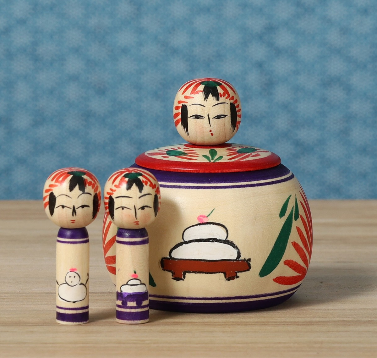 お正月えじここけし Oshogatsu Ejiko kokeshi doll | 小笠原義雄工人 遠刈田系 OGASAWARA, Yoshio (1936-2025), Togatta ...