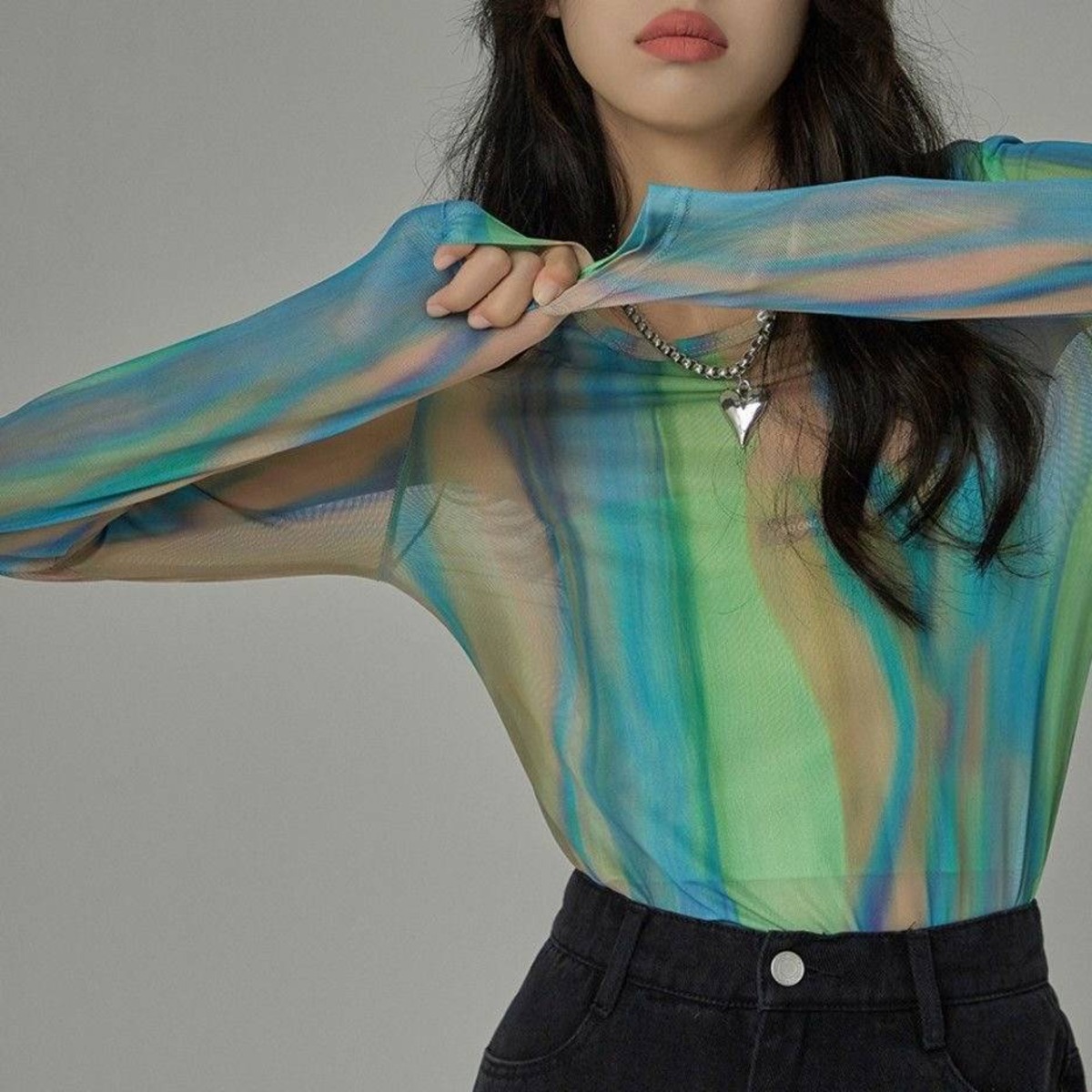 Mesh long inner tops＊S-312 | Sugar Mist