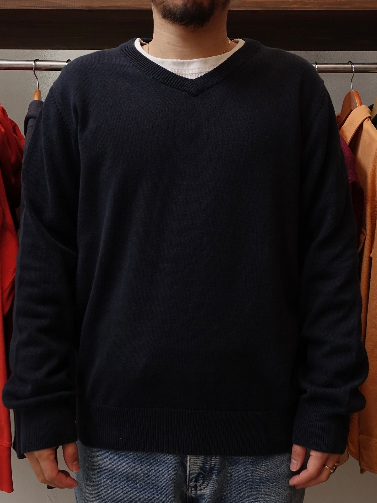 00s L.L.Bean V-neck Cotton Sweater Size M | Lantern