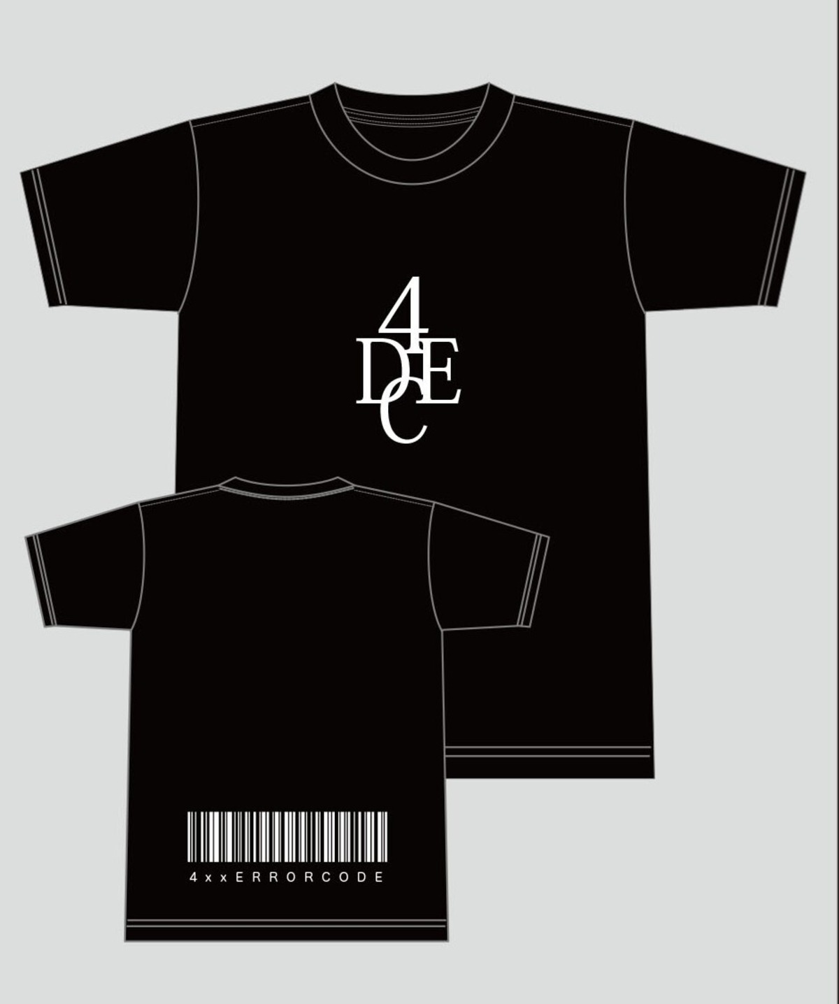 4xxERRORCODEバーコードTシャツ | 4xxERRORCODE