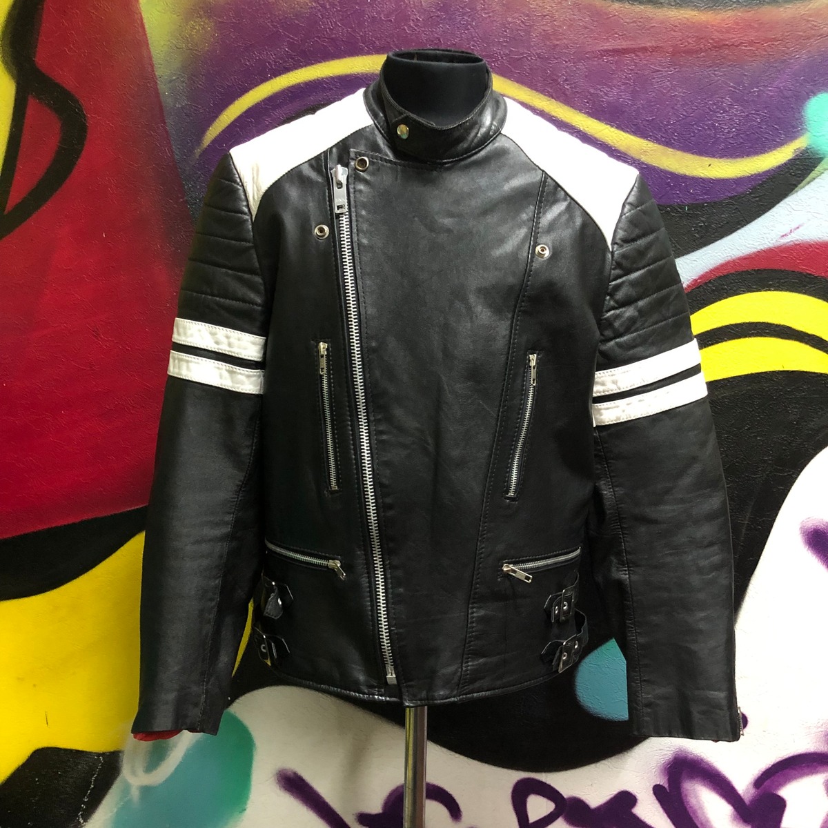 size XL 80's campri leather riders jacket | 古着屋border