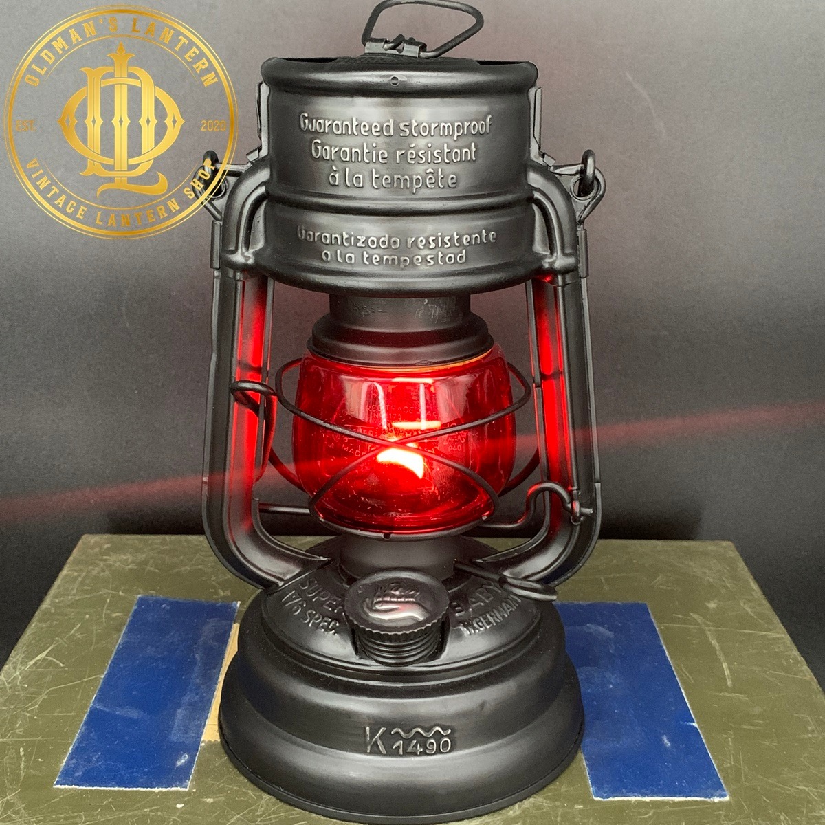 FEUERHAND 176 DBP STK k1490 red auer glass | Oldman’s lantern