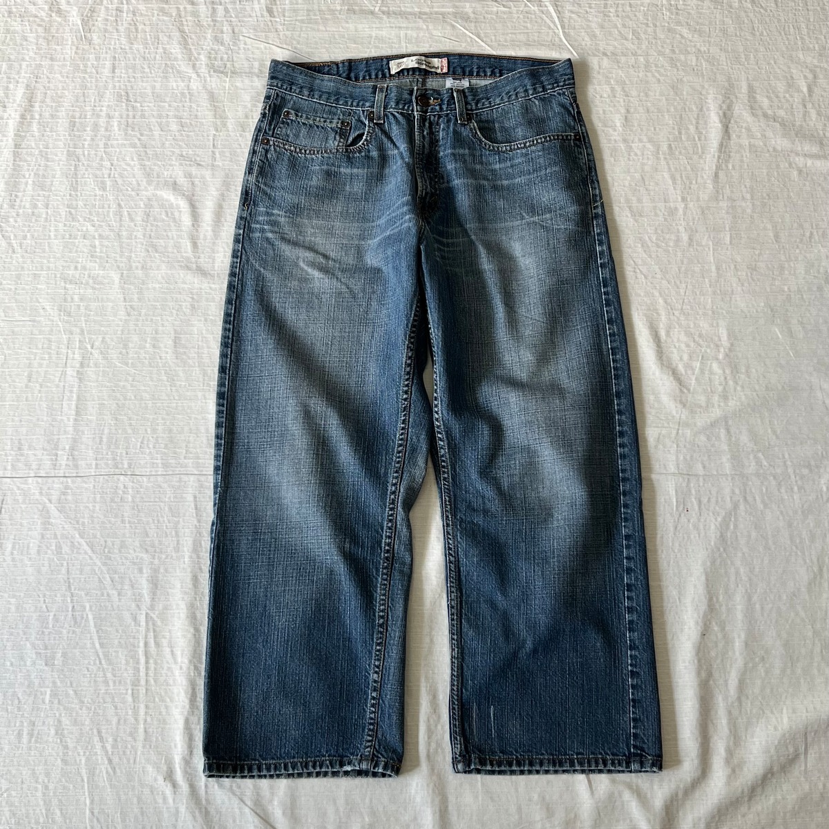 00’s Levi’s569 デニムパンツ メンズW34L28 ブルー ワイドストレートパンツ ジーパン ジーンズ リーバイス569 古着 ...