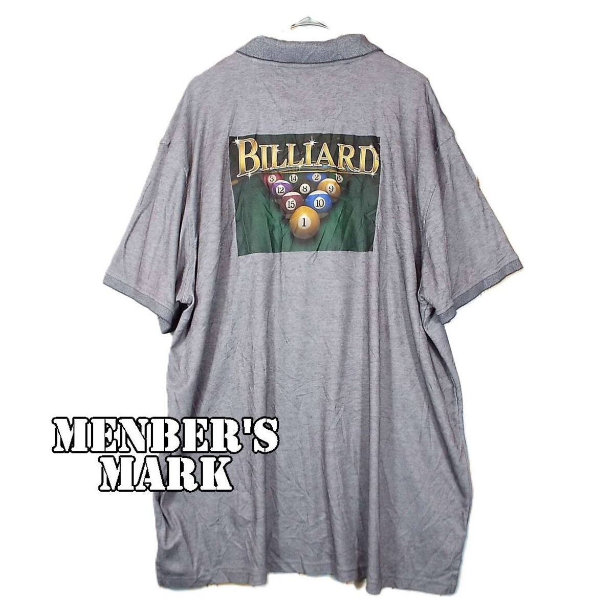 【肩幅56cm】 PIMA COTTON member's Mark メンバーズ・マーク BILLARD ビリヤード ラバープリント 半袖 ...
