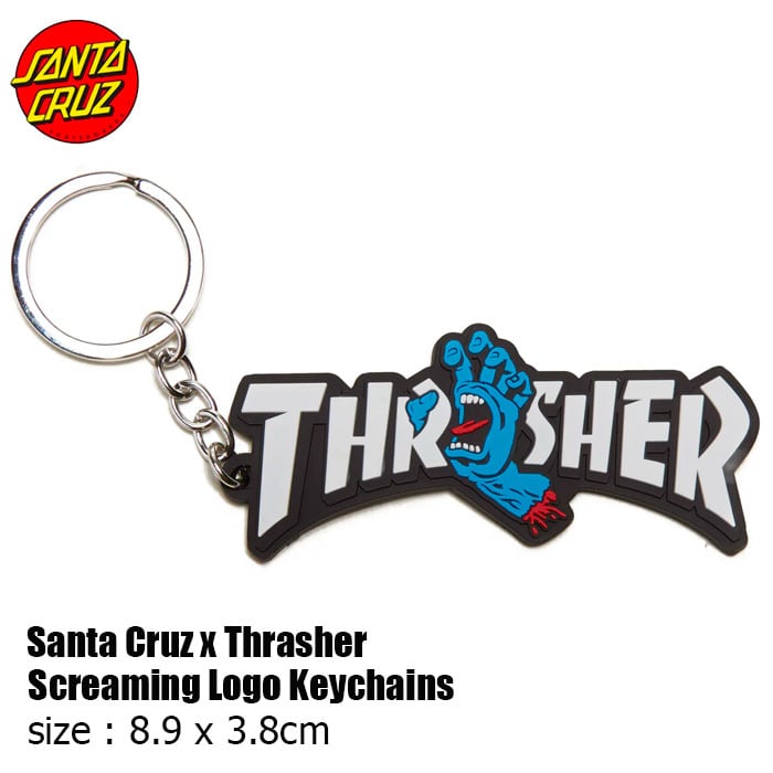 SANTA CRUZ サンタクルーズ スケボー スラッシャー スクリーミング キーチェーン アクセサリー SANTA CRUZ x ...