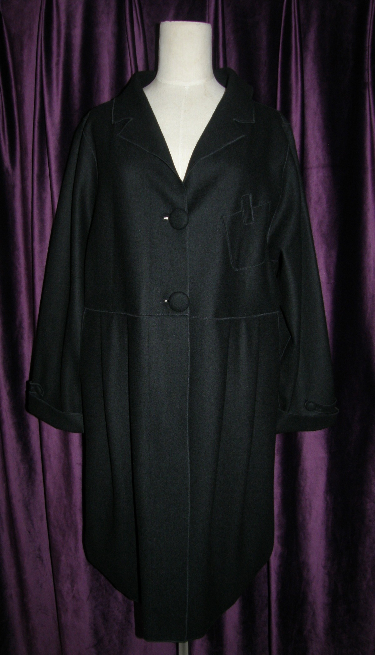 【Japanese unknown label】tailored pleats long coat | Huhhm tasty