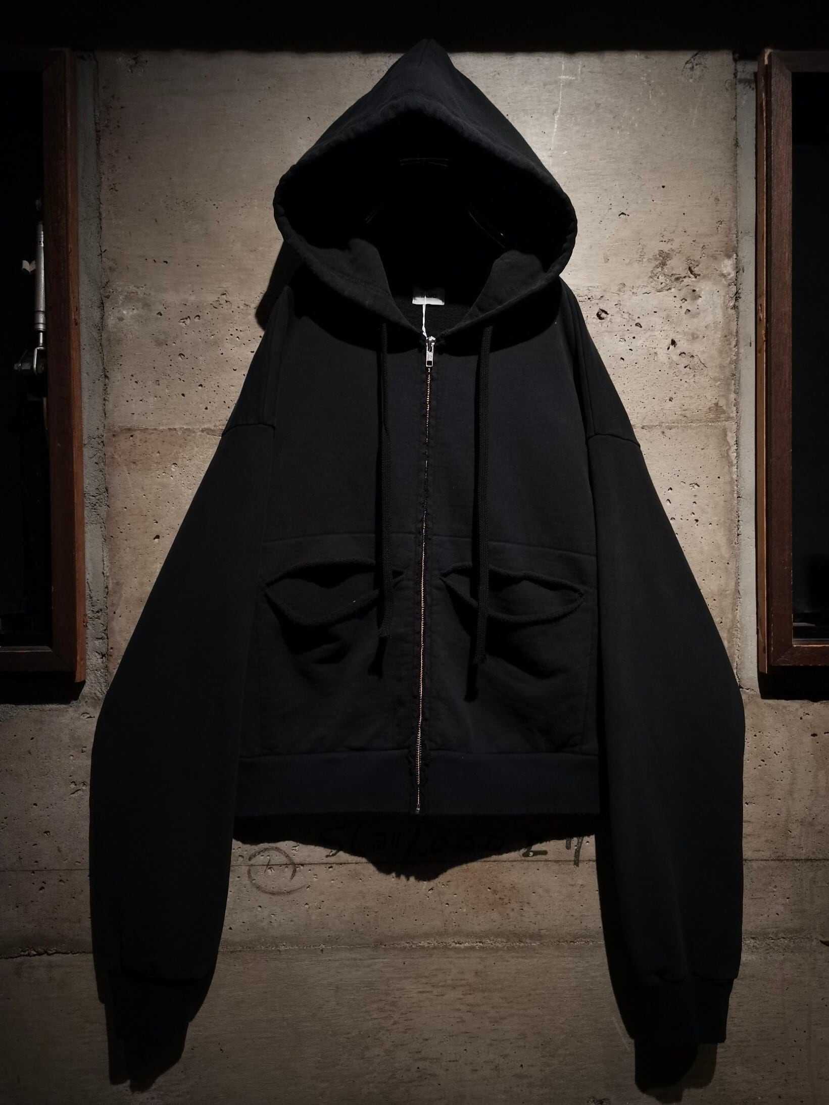 【TASKS】Cut Out Zip Up Sweat Hoodie | Pay ID