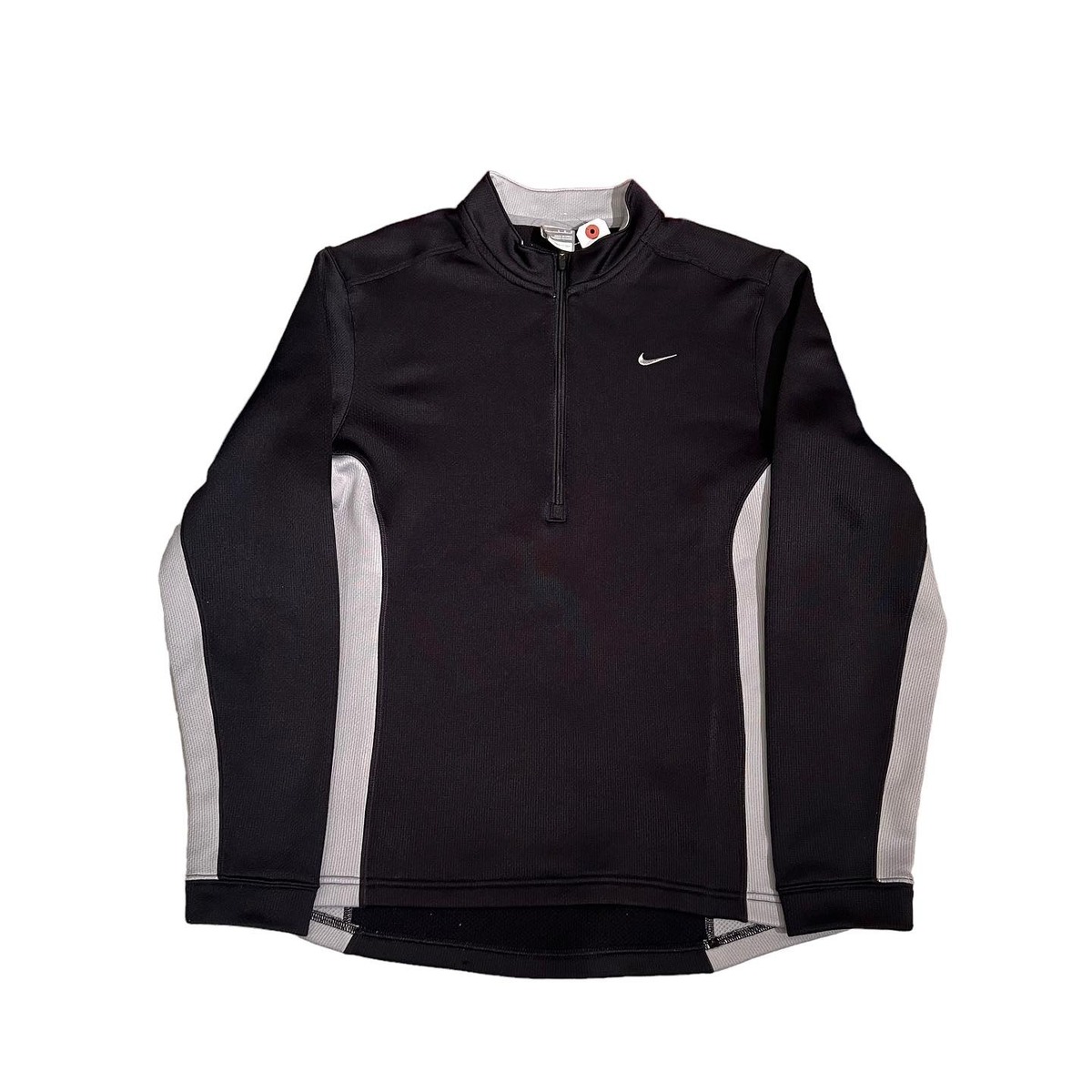 "NIKE" Black polyester half zip top | Kissmet