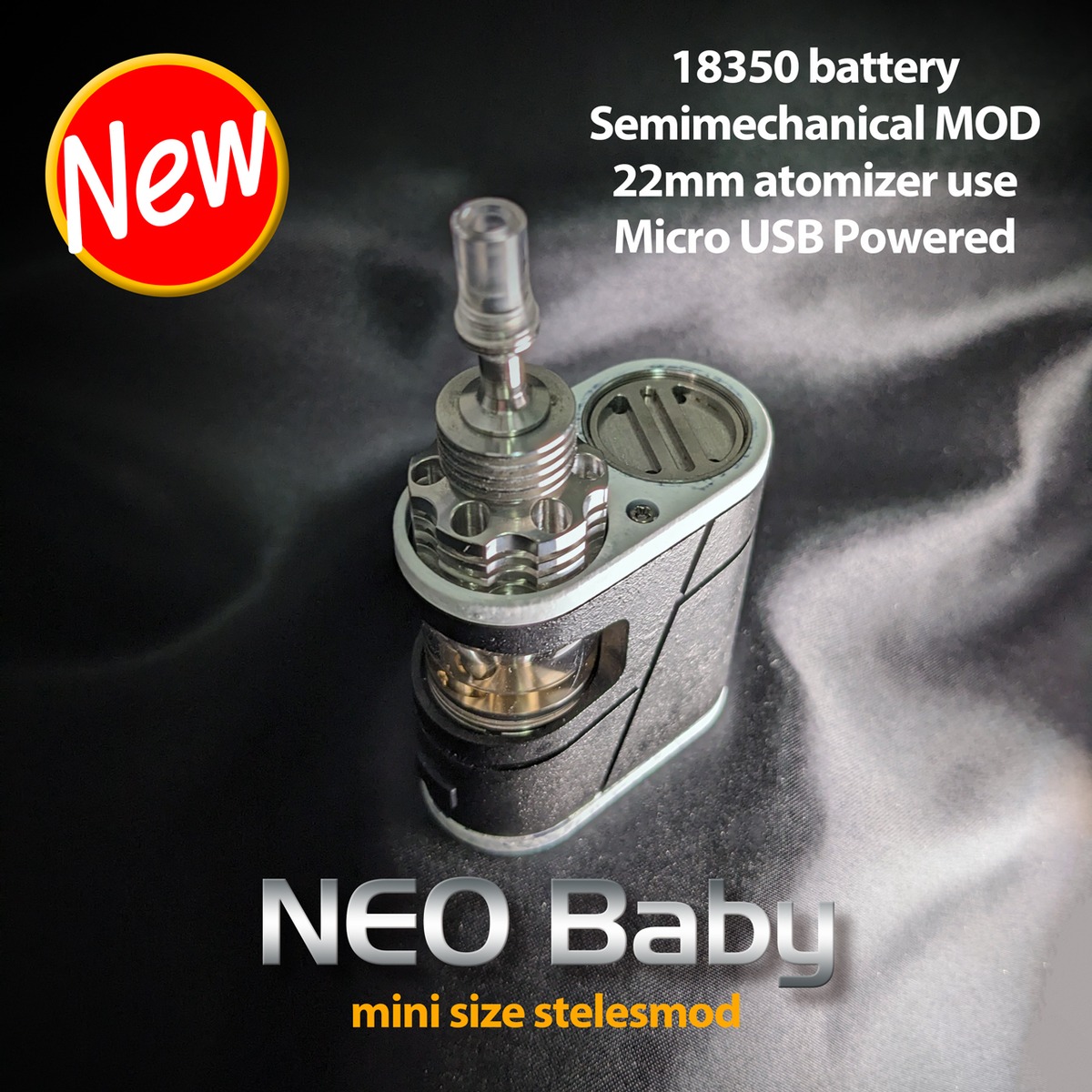 18350・セミメカニカルMOD ステルスタイプ NeoBaby | NEO MOD MAKER