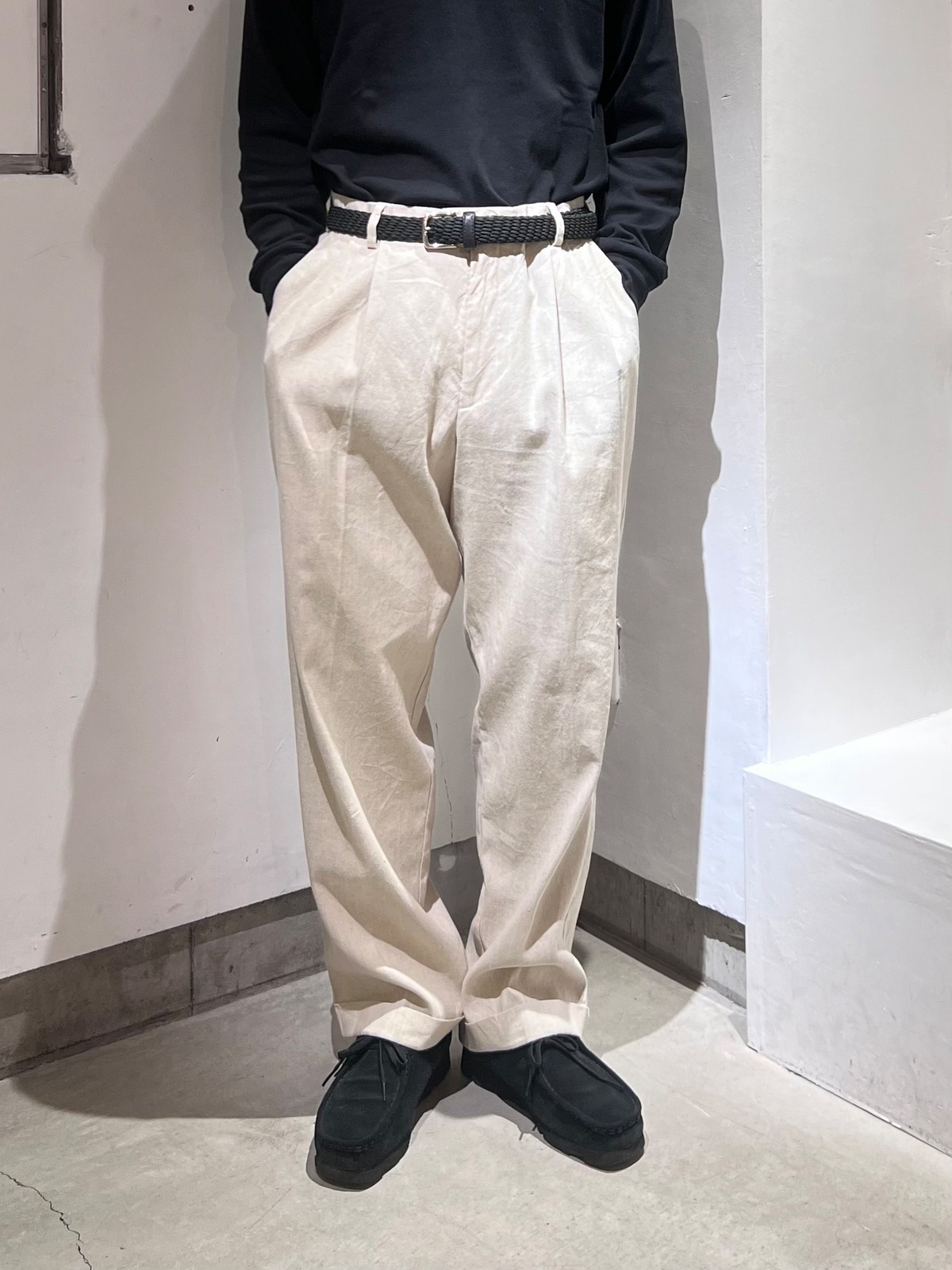 90's- dockers linen two tuck pants | atsurae vintage