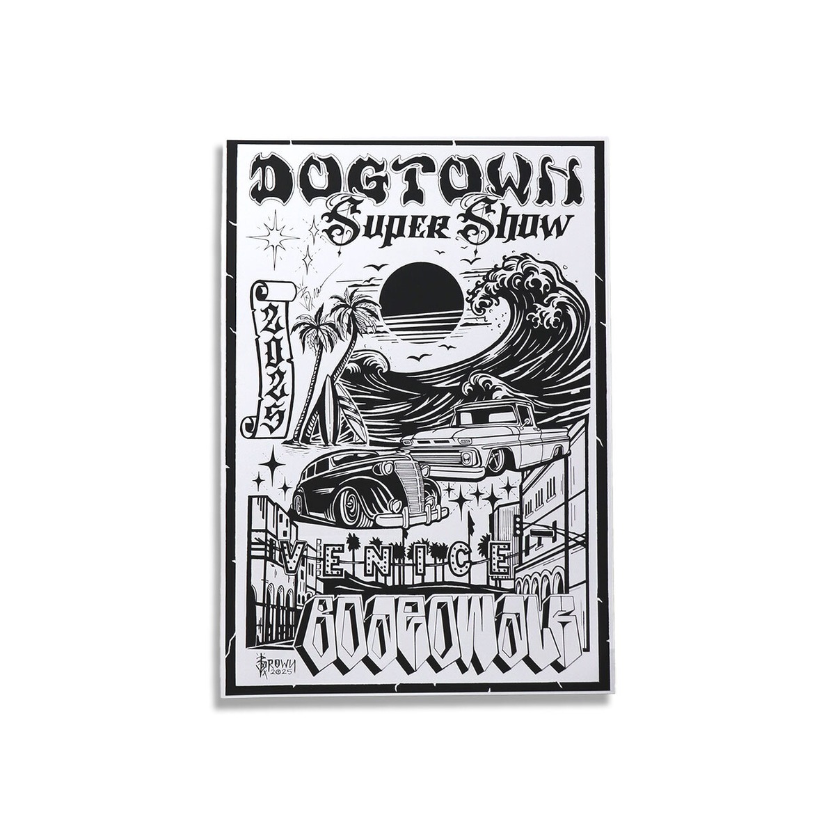 Dogtown Car Club DOGTOWN SUPER SHOW 2025 Jason Brown Art Print 直筆サイン入り ...