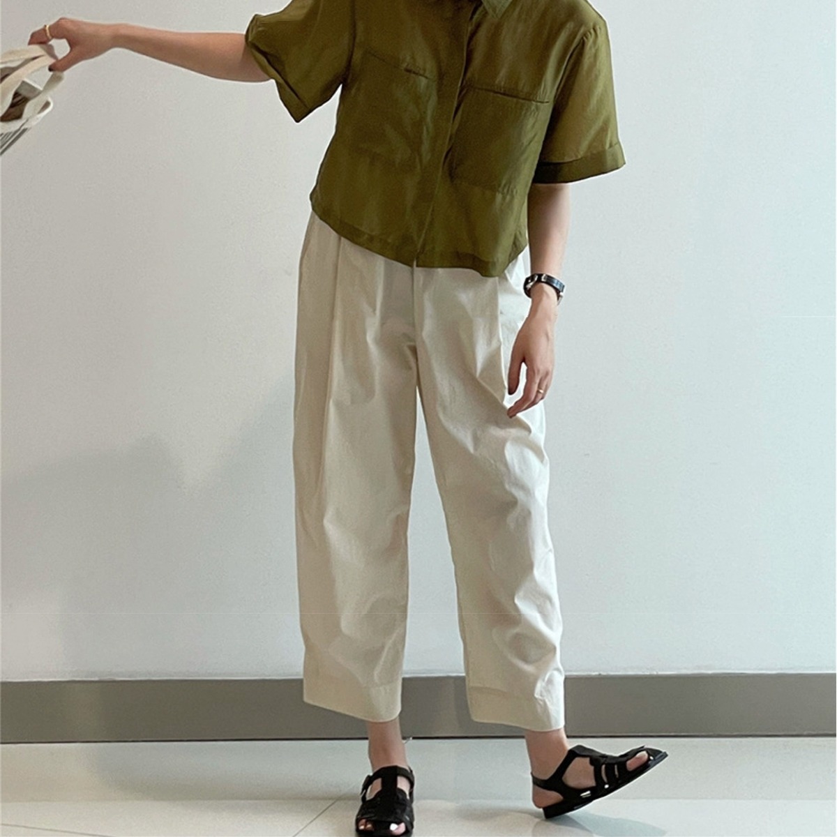 タックワイドパンツ /YT0204 | Evermod