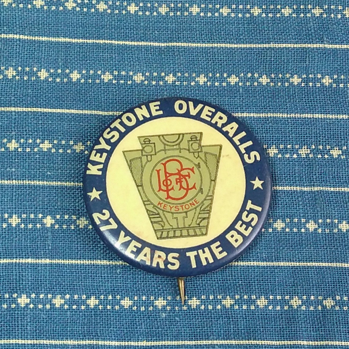 1900s KEYSTONE OVERALLS Pinback | Wonder Wear ヴィンテージ古着ネットショップ