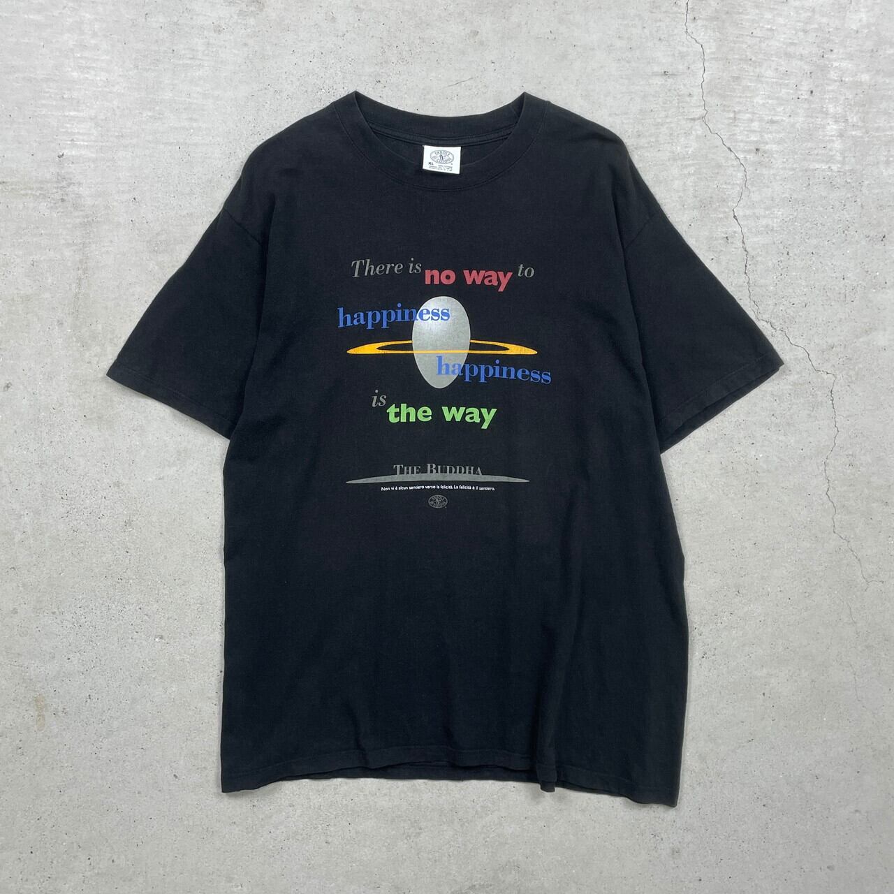 90年代 イタリア製 PAROLE DI COTONE メッセージプリントTシャツ メンズXL 古着 90s ヴィンテージ VINTAGE ...