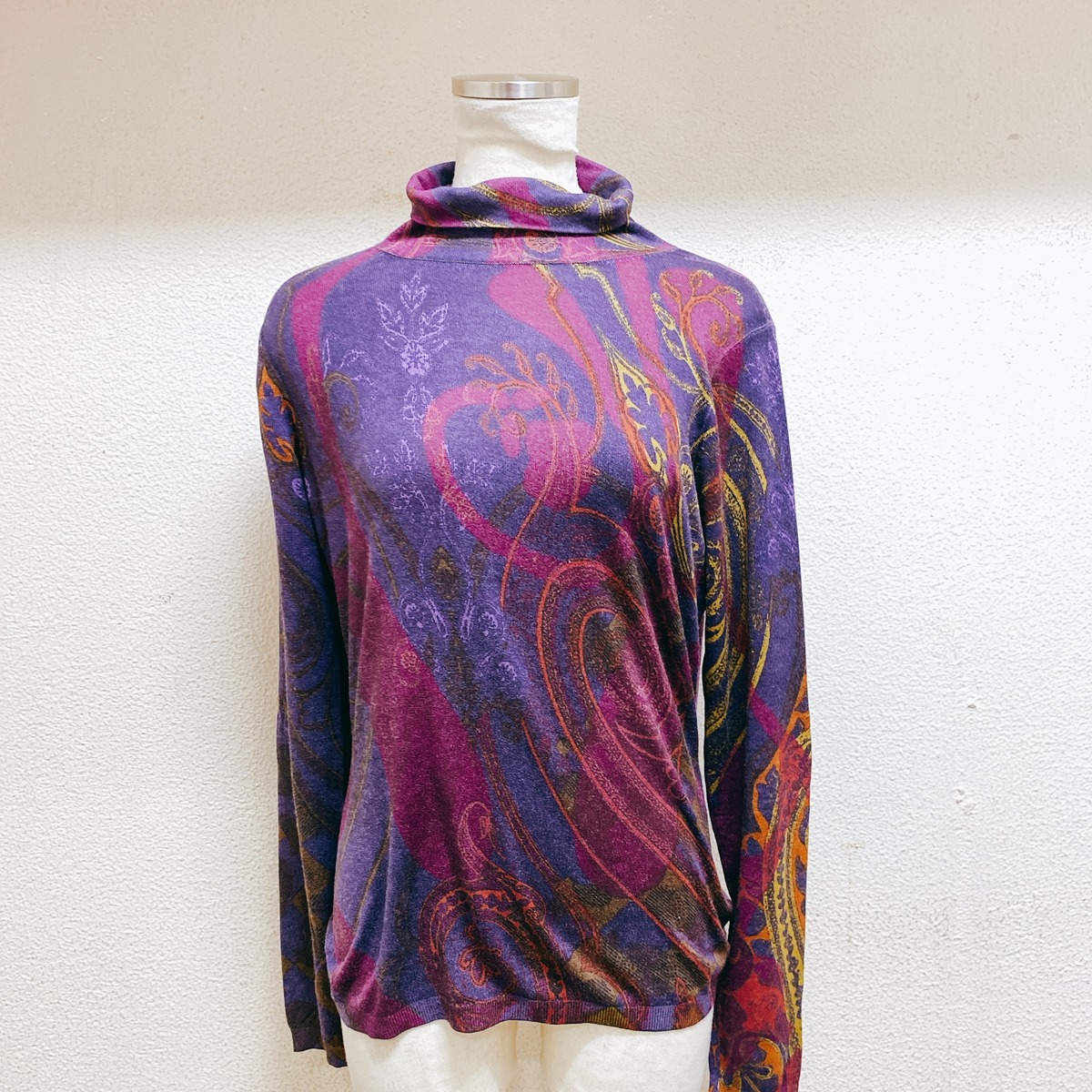 エトロ 長袖トップス 紫色 花柄 シルク ETRO | UTA