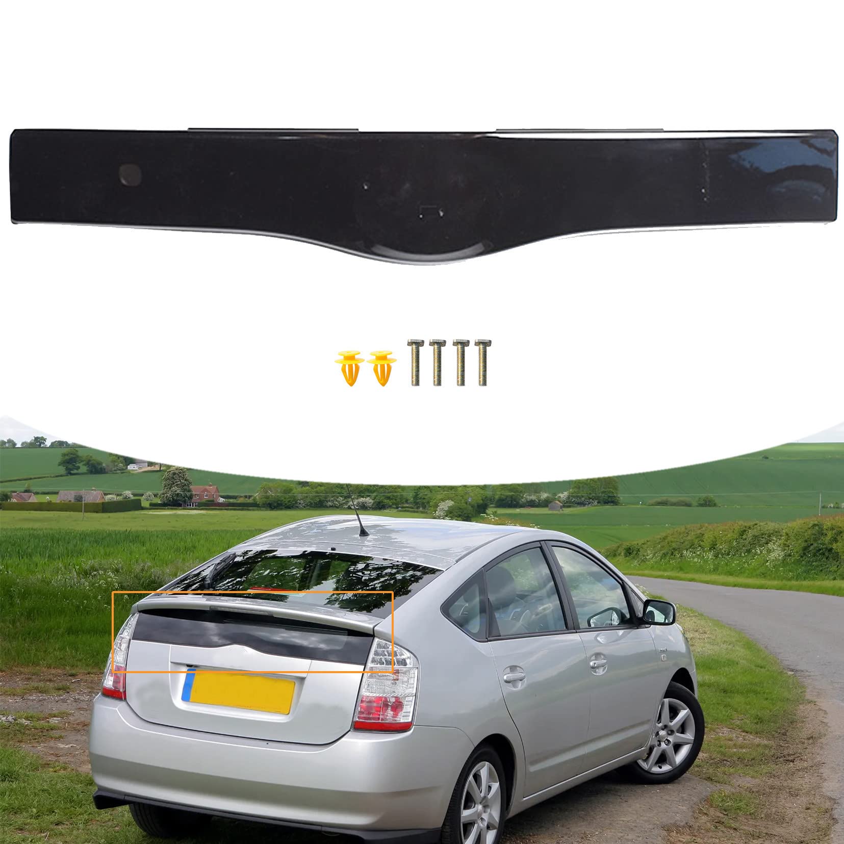 Seblaff Rear Tailgate Cover Liftgate Garnish Trim Bright Black ...