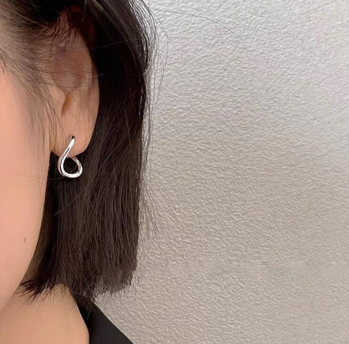 silver twisted pierce | SOLIRE