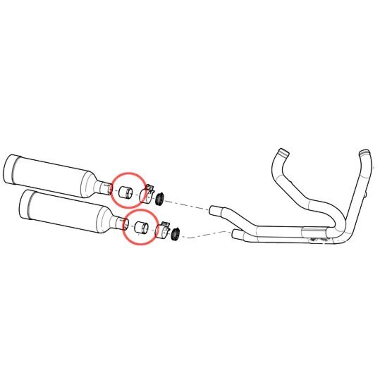 65900017 65900017A ハーレー マフラーガスケット エキゾーストガスケット 17年以降 XL/ツインカム 2個セット ...