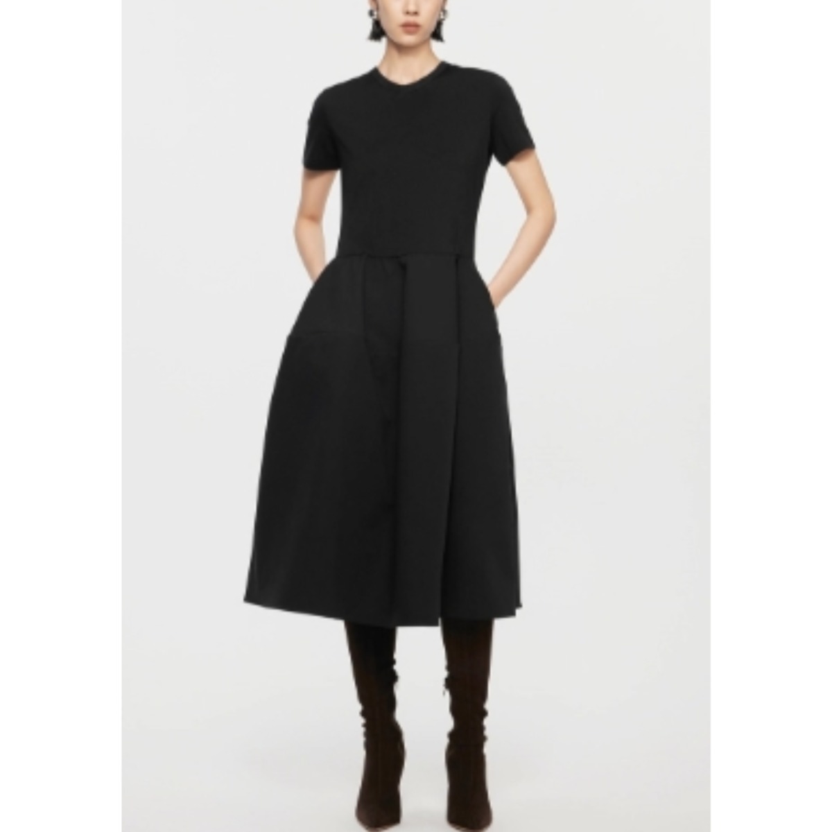 Waist tuck switch short sleeve one piece G803 | BoymeetsGirl