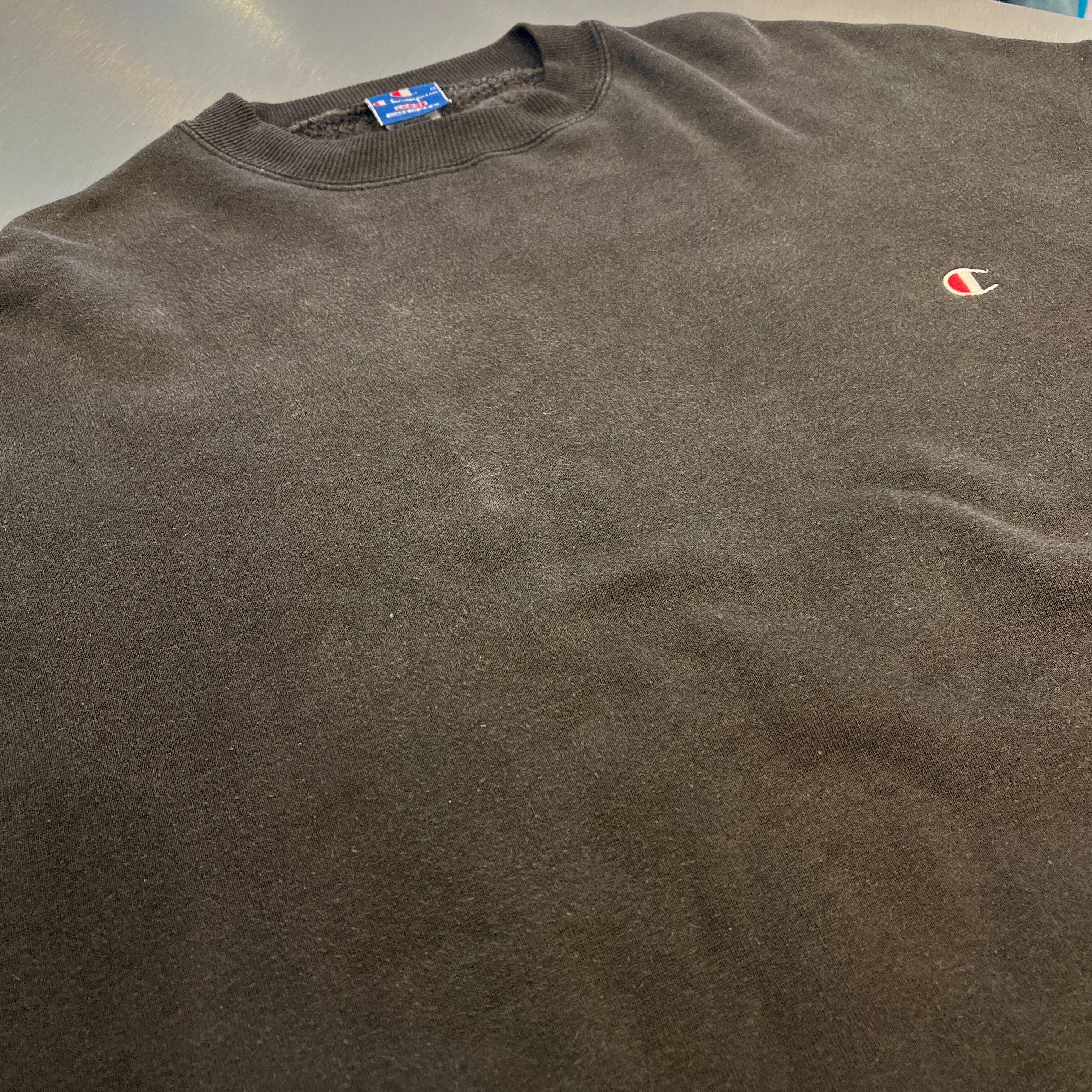 1980s CHAMPION SWEAT SHIRT FADE BLACK POCKET | safarionline