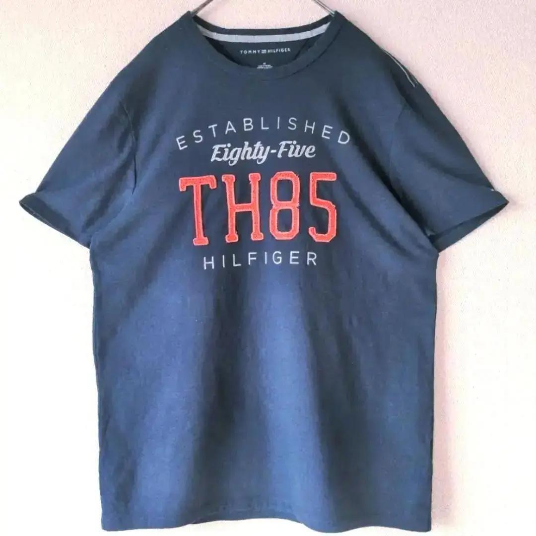 US古着 トミーヒルフィガー 半袖T Msize ビッグロゴ ネイビー オールド | 古着屋 マルシン商店