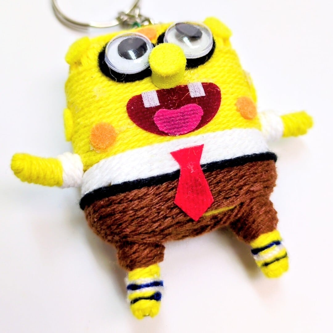 SpongeBob ( スポンジボブ ) 】 Voodoo doll KeyHolder / ブードゥー人形 / 身代わり人形 /お守り人形 ...
