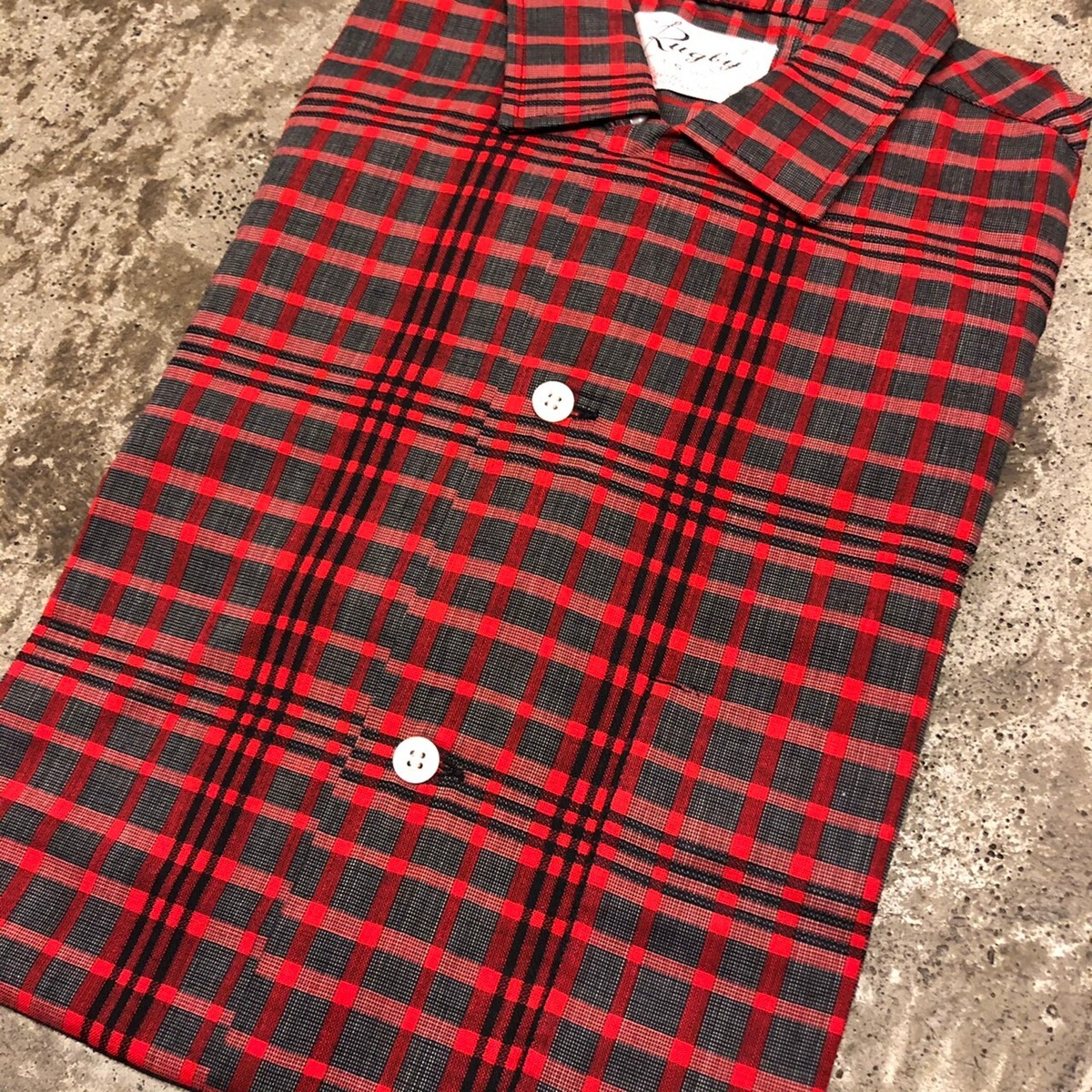 N.O.S 60’s Cotton Check Box Shirts | Pigsty Harajuku