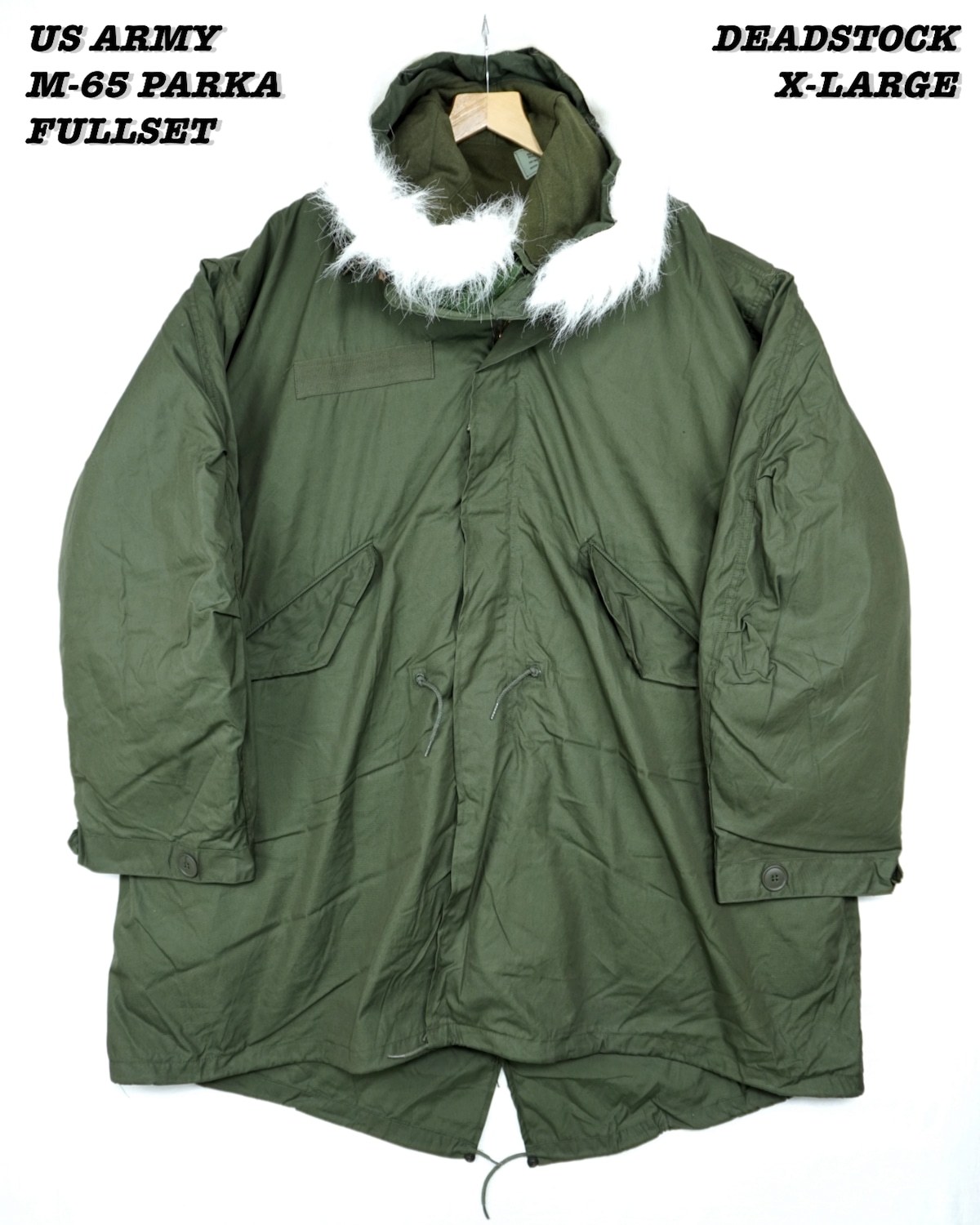 US ARMY M-65 FISHTAIL PARKA X-LARGE Fullset Deadstock ② 304119 | Loki ...