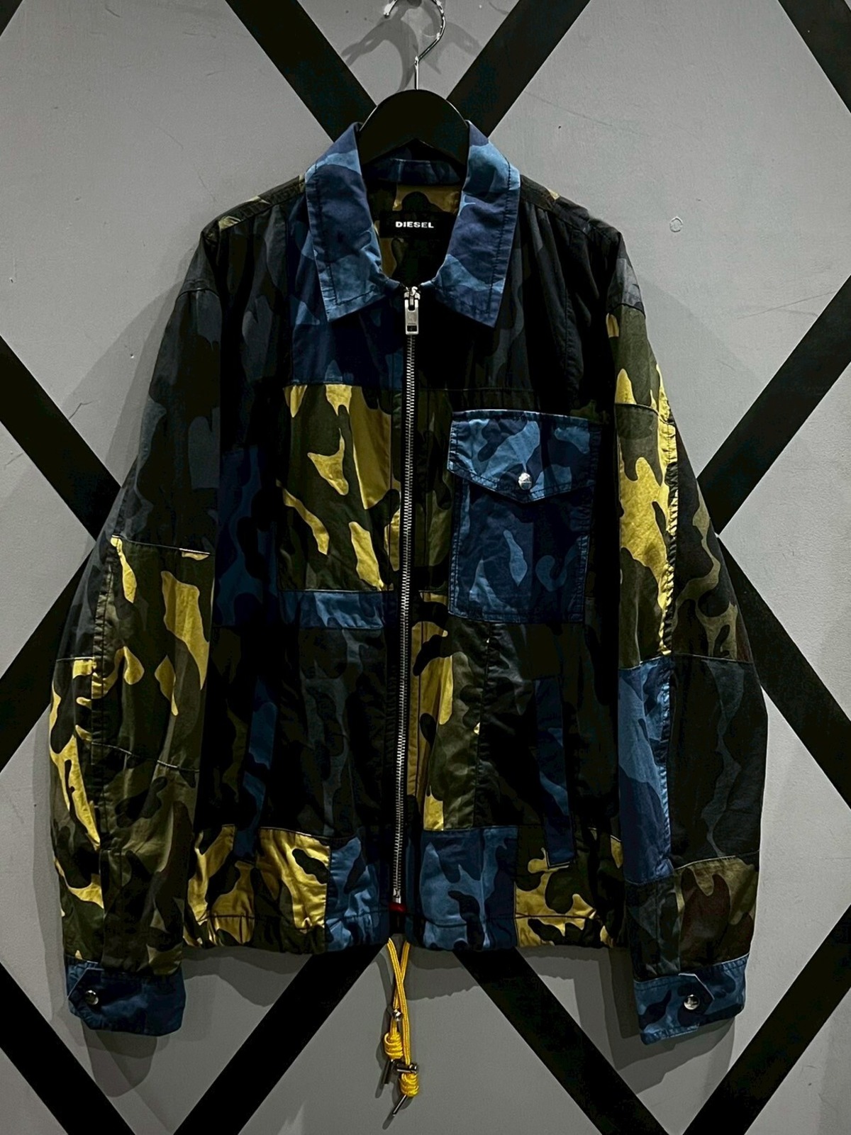 【X VINTAGE】 "DIESEL" Camouflage Patchwork Zip Up Jacket | Caka(カカ）下北沢古着 ...